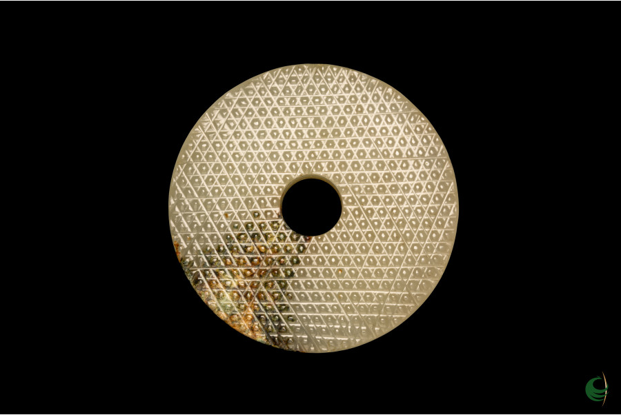 Dot Pattern Jade Disc